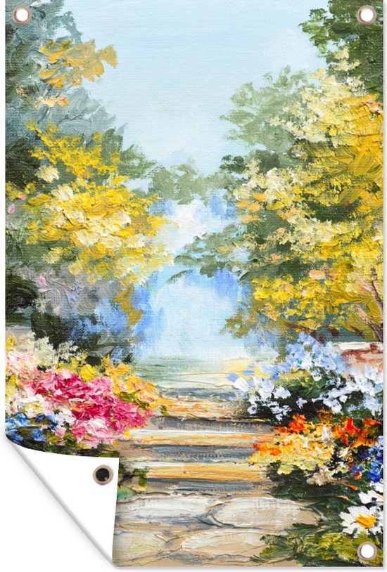 Affiche jardin - Toile jardin - Posters de jardin extérieur - Peinture ...