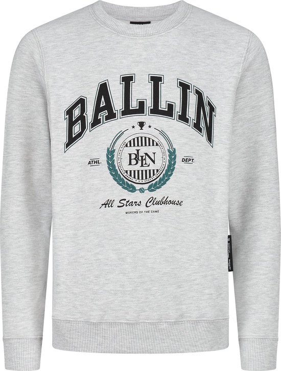 Ballin Amsterdam - Jongens Regular Fit Sweater - Grijs - Maat 116 | bol.com