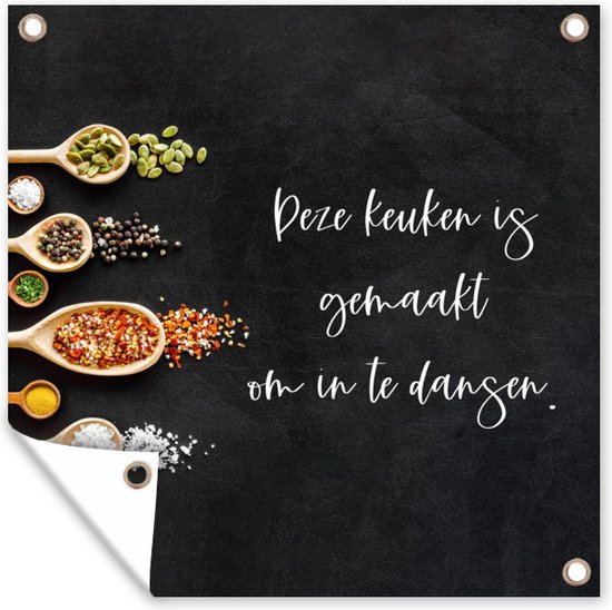 Tuinposters Quotes - Spreuken - Keuken - Deze keuken is gemaakt om in ...