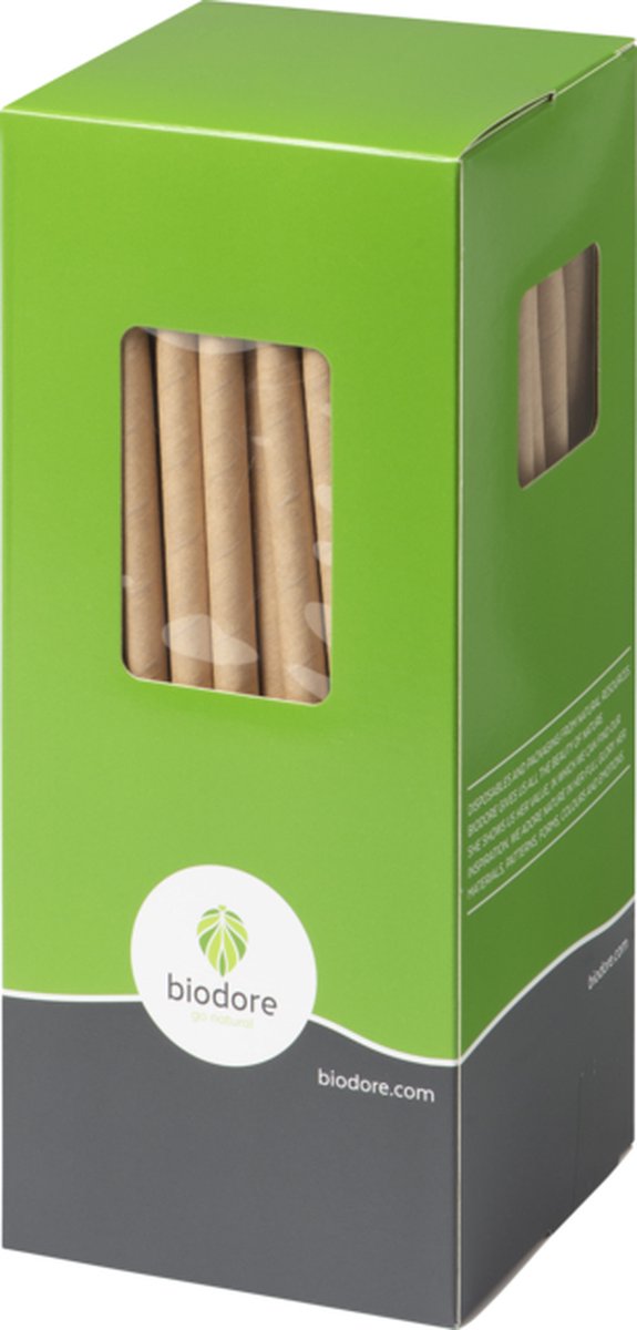 Biodore Rietje - lepelrietje - kraftpapier - 230mm - naturel - 1200 ...