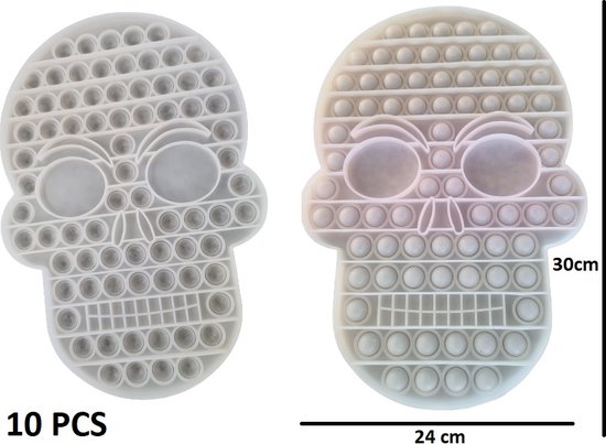 Wonderprice Pakket van 10 Stuks Popit Uitdeelpakket - Pop It - Skull XL ...