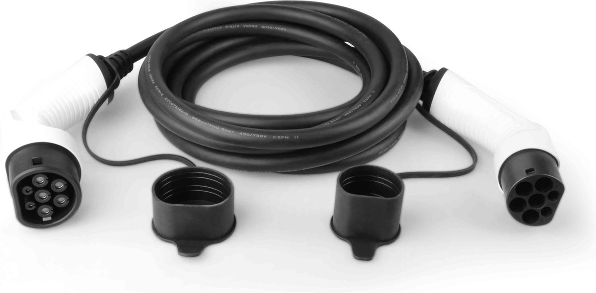 eRock Laadkabel - Type 2 Mennekes - 32A 3 fases (22 kW) - 10 meter | bol.com