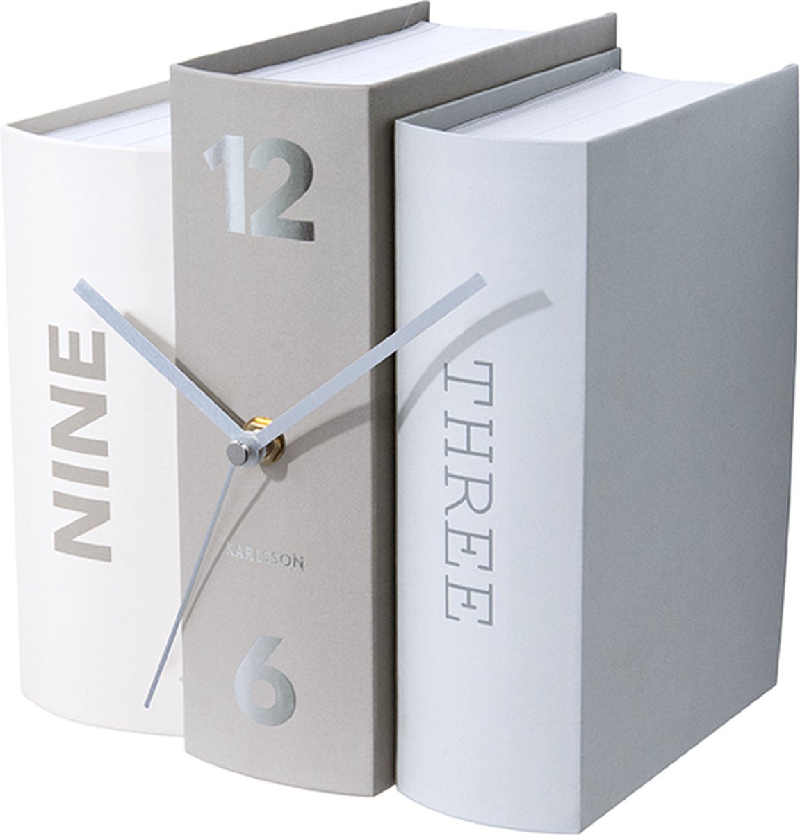 Table clock Book basics paper, 20x15x20cm | bol