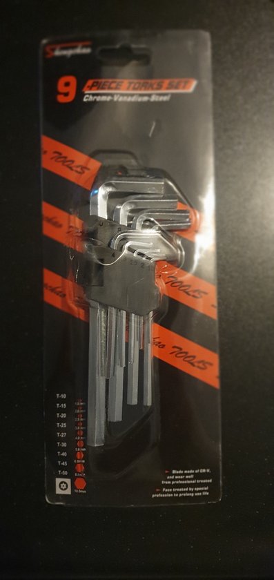 Inbussleutelset 9-delig - Inbus key set - 9-delige L-vormige ...