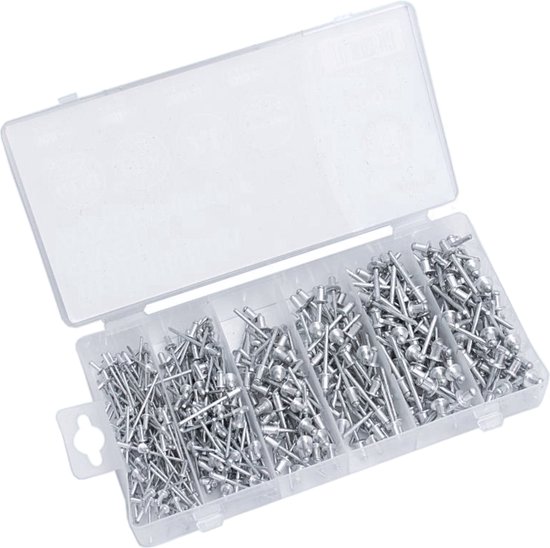 3BMT Popnagels Assortiment - Popnagelset - Aluminium - 400 stuks | bol.com