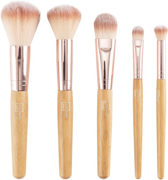 Make up Kwasten set 5-delig - bamboe Kwasten - Cosmetica Kwasten ...