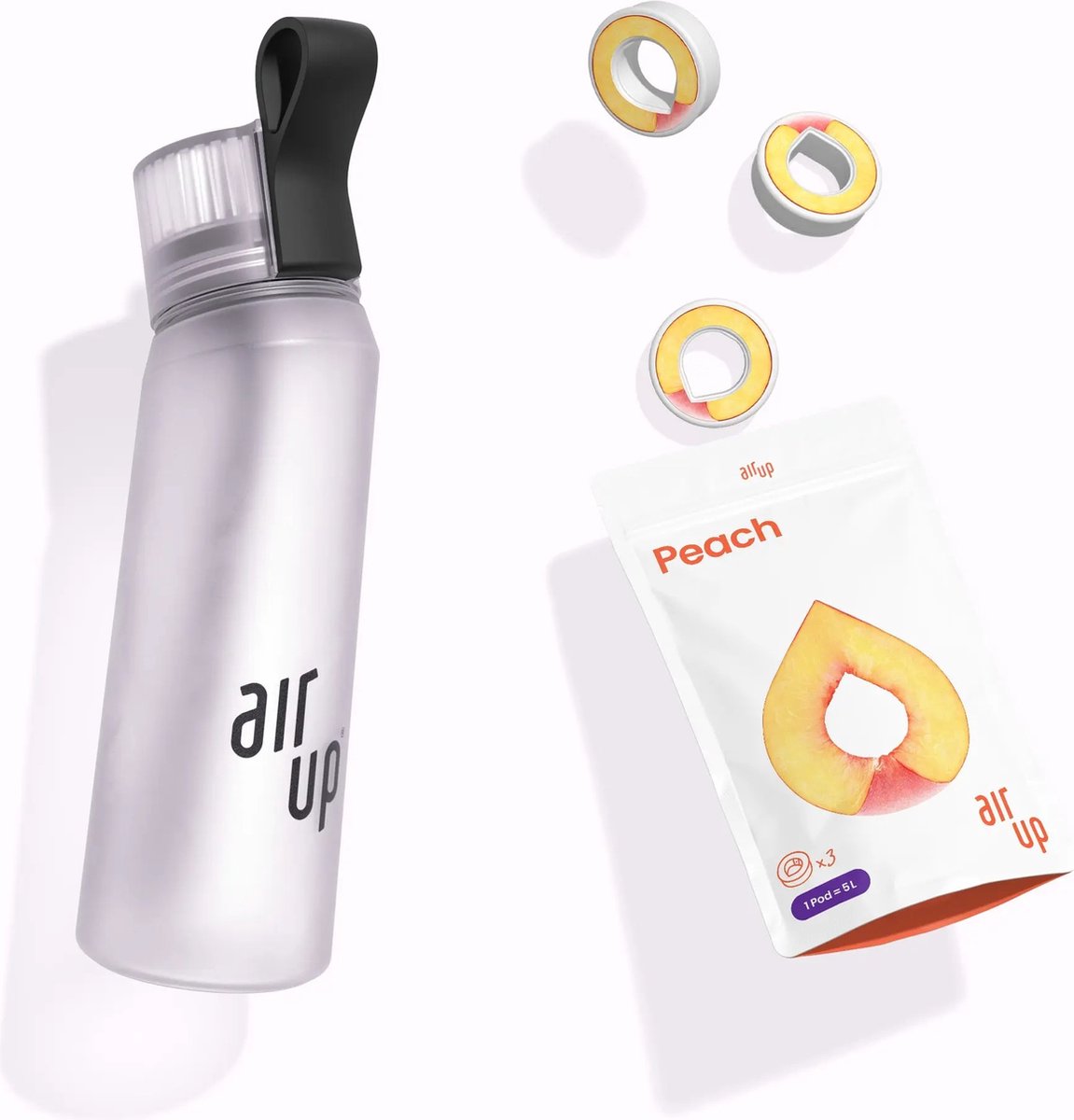 Air Up Drinkfles starterskit - Pearl White - Inclusief 3 pods - starterskit -... | bol.com