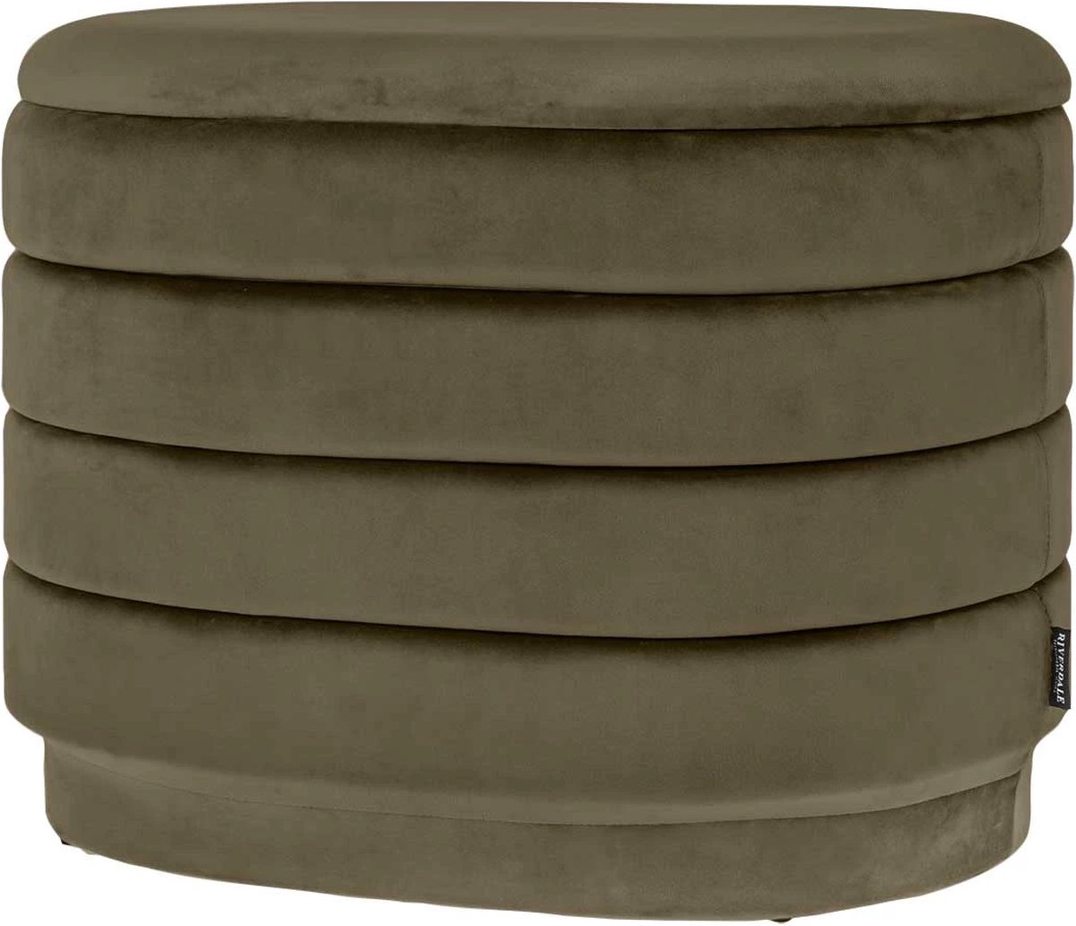 Riverdale opberg poef Beau - Coffee (bruin)- 55cm | bol.com
