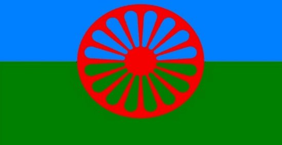 ZIGEUNER/ROMA VLAG METALEN WANDBORDJE 30X20 CM, ROMA - DECORATIEBORD ...
