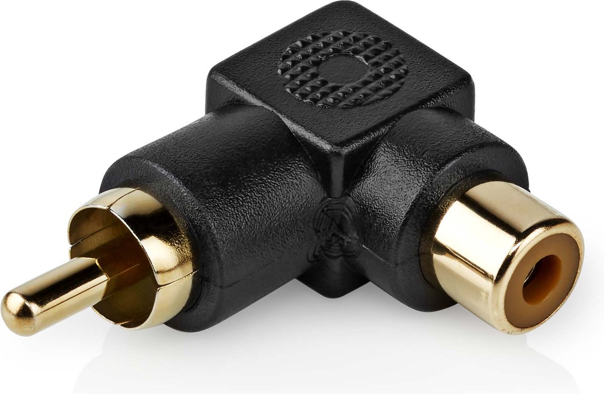 Tulp verloopstekker - Tulp male naar female - Verguld - Haaks 90 ...