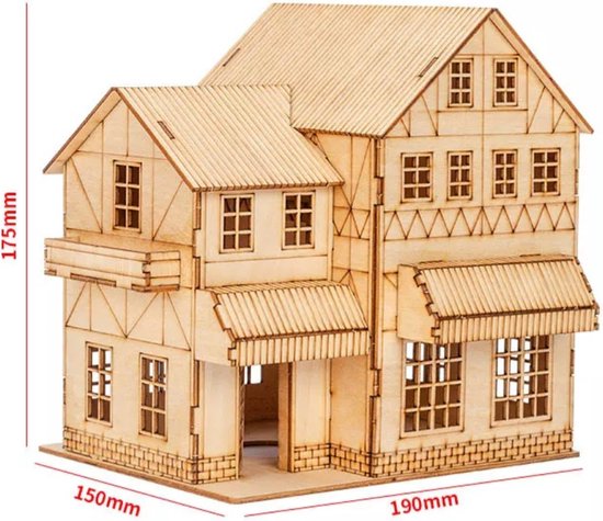 Modelbouw houten huisje, gebouw | bol.com