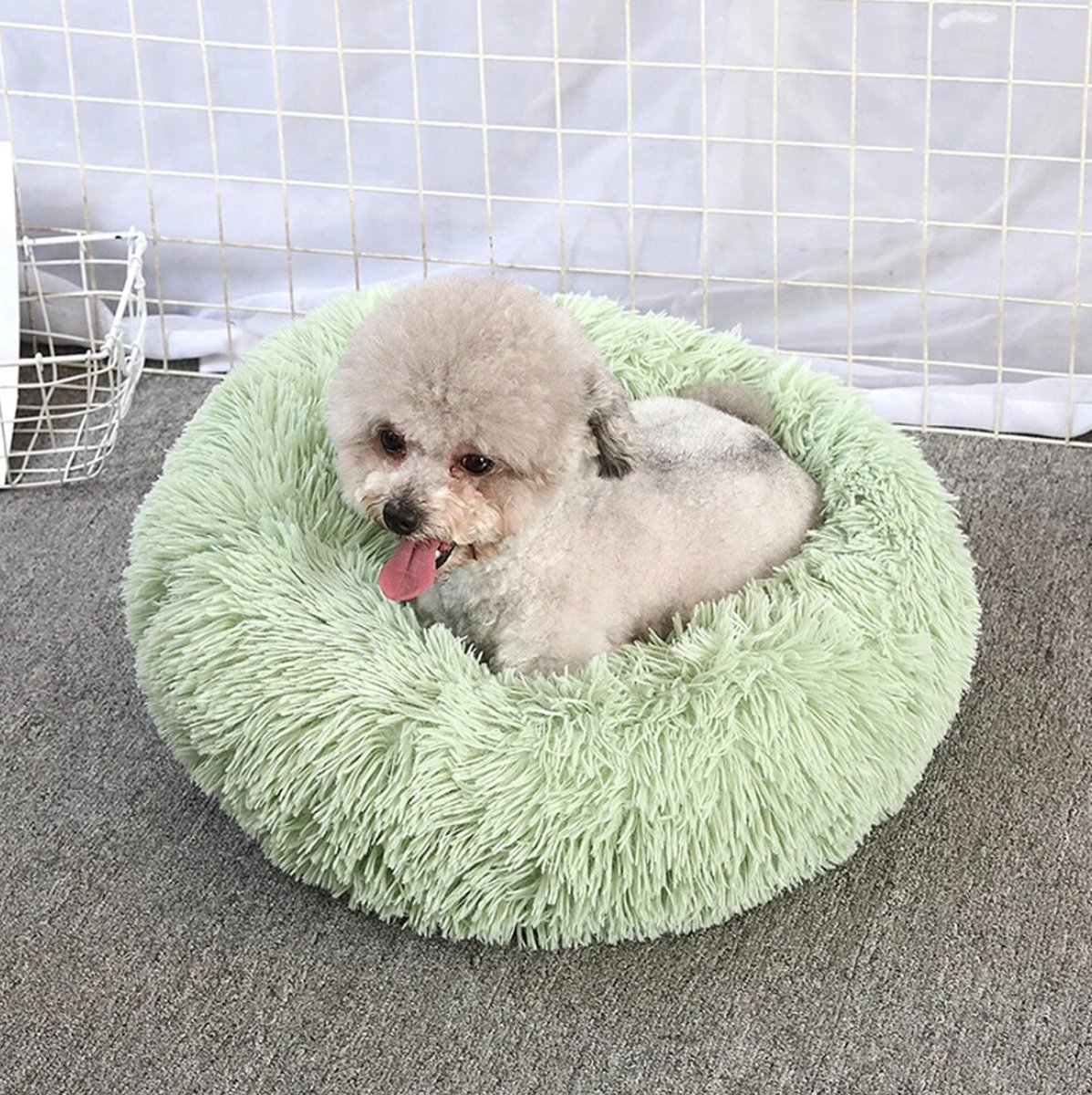 Hondenmand - Hondenbed - Hondenmand Donut - Hondenkussen - Groen ...