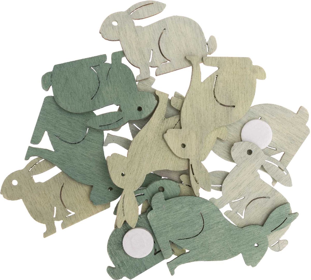 Mini Knijpertjes Pasen + Paashaas Stickers van Hout | Pasen Decoratie ...