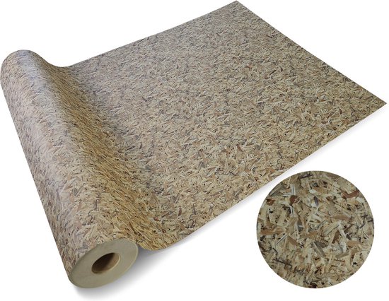 Karat Vloerbedekking - PVC vloeren 3D - Osb - 100 x 450 cm | bol.com