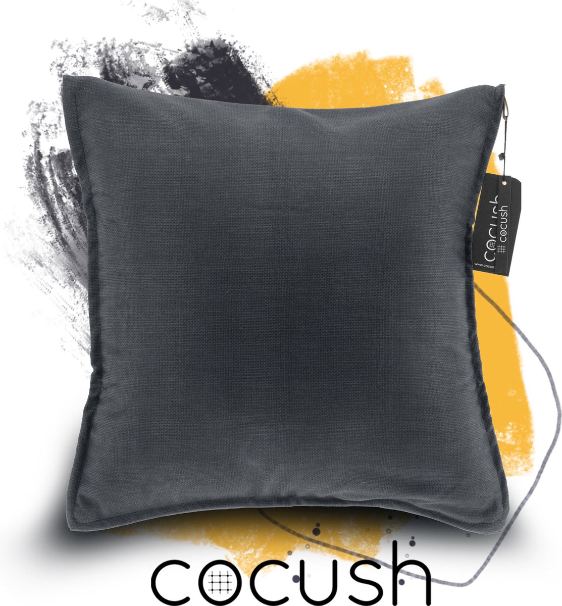 Cocush - RAIN - Kussenhoes Vloerkussen excl. Binnenkussen 70x70 cm - 1 ...