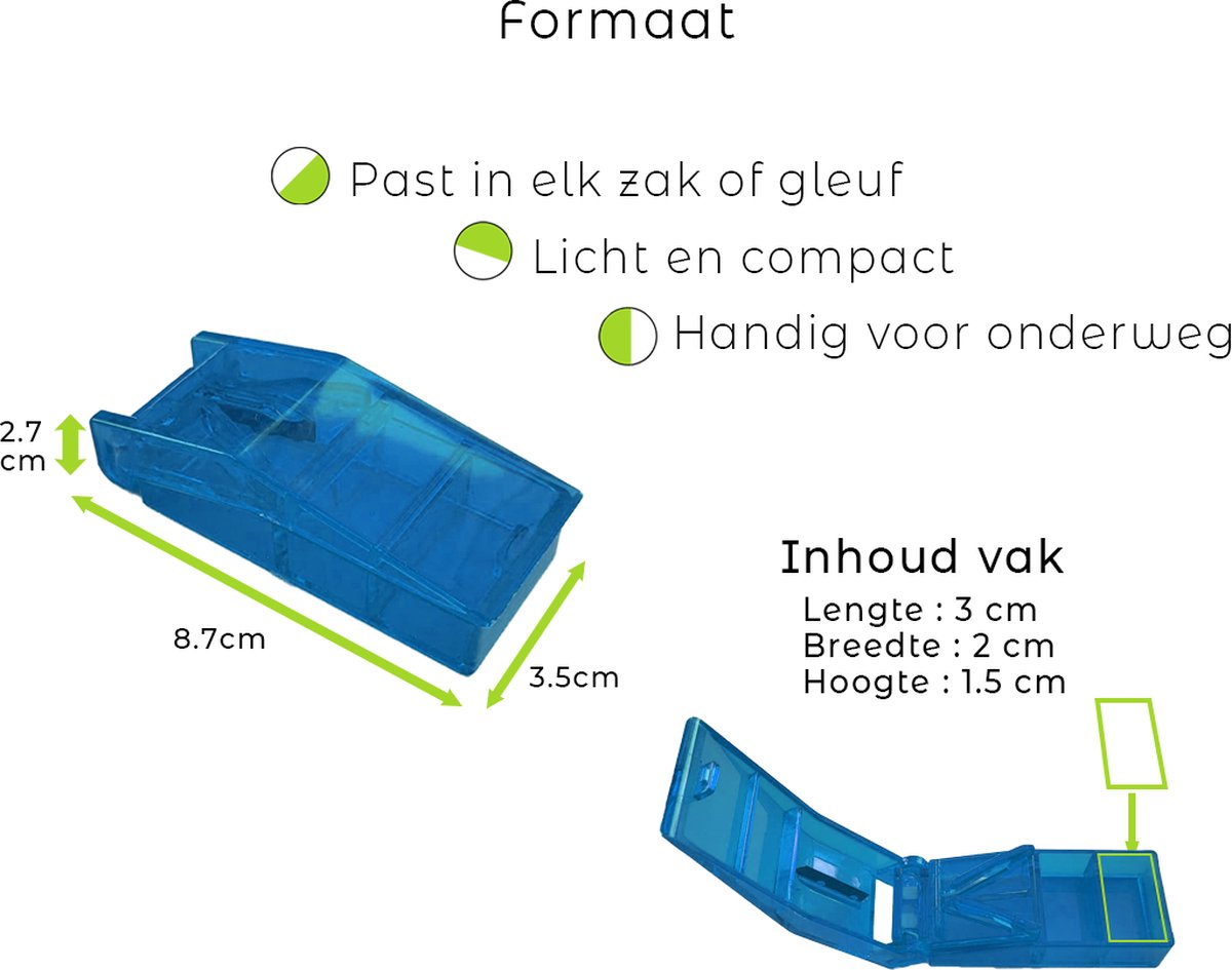 PillMeds Pillensnijder - Klein en harde pillen - Tablettensplitter ...