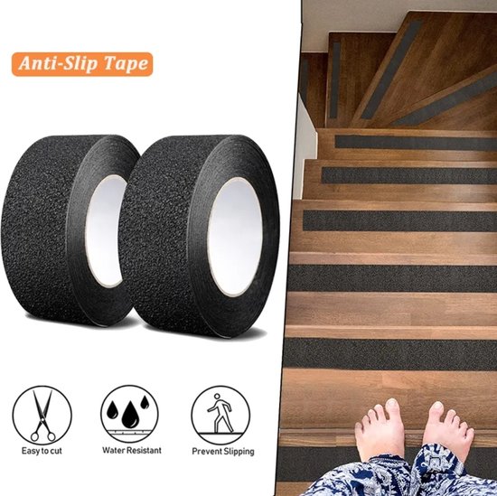 Zelfklevende anti-slip tape voor trap 15m / loop oppervlak | bol