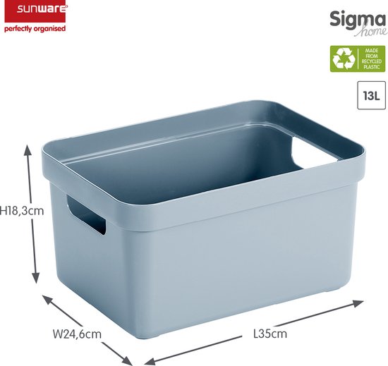 Sunware - Sunware Sigma home set - Box 13L + tray + deksel - Blauw | bol