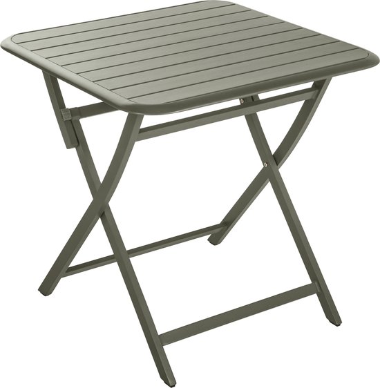 NATERIAL - Table de jardin carrée IDAHO - Table pliante - 75 x 75 x 75 ...