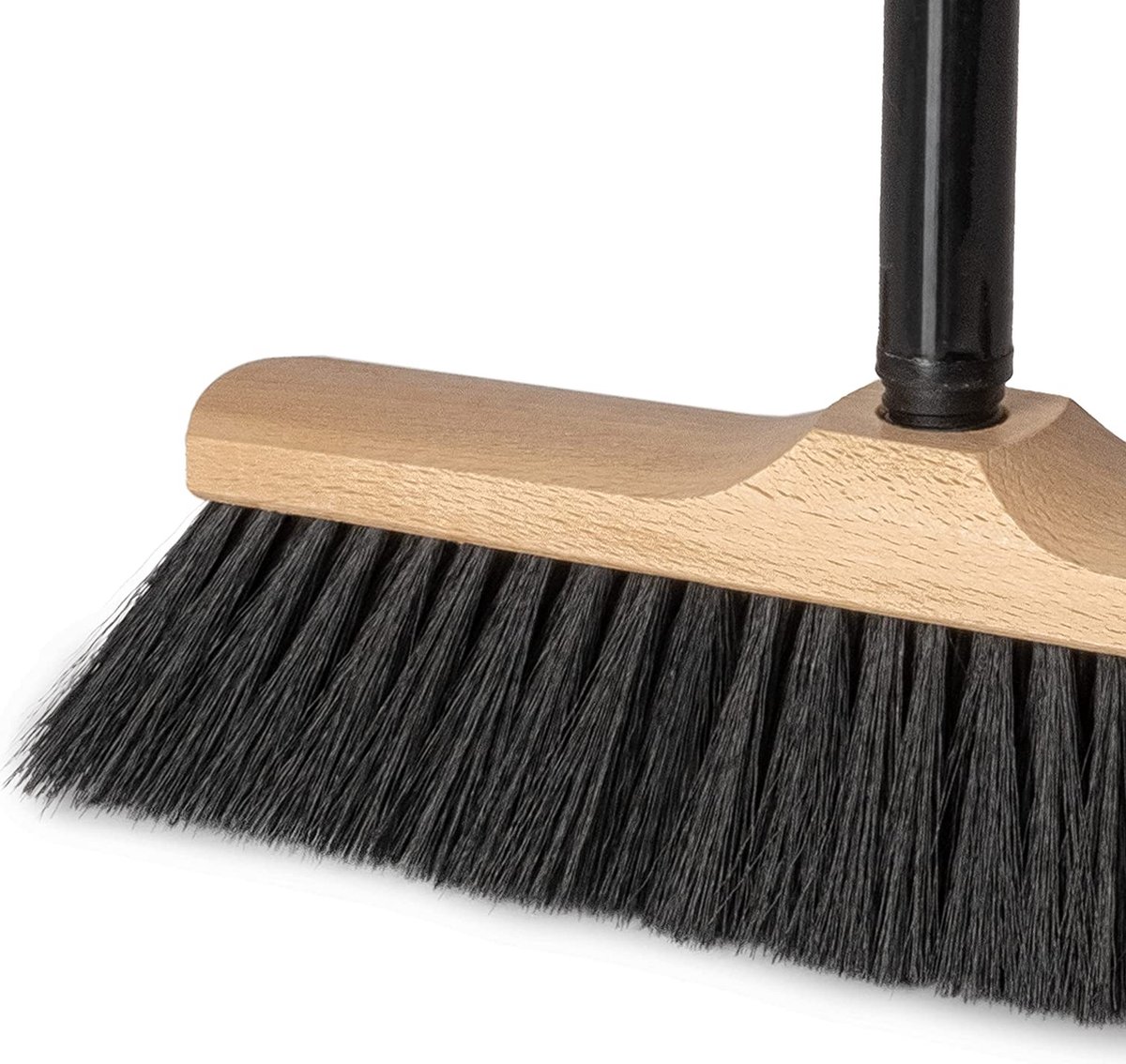 Hausfelder Kamerbezem met steel, bezem fijn, zacht, sterk stofbindend ...