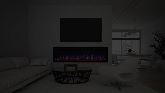 EVIQ Diamond 50 inch - Elektrische sfeerhaard - Haard met Verwarming ...