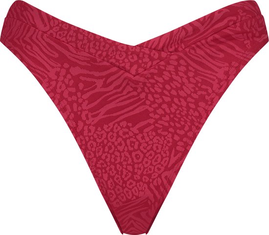 Hunkemöller Dames Badmode Hoog bikinibroekje Kai - Rood - maat L | bol.com