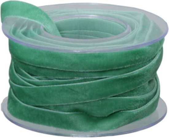 Verpakkings Lint - Pc. Roll Velvet Ribbon (1 Cm) Green 8 Meter | bol