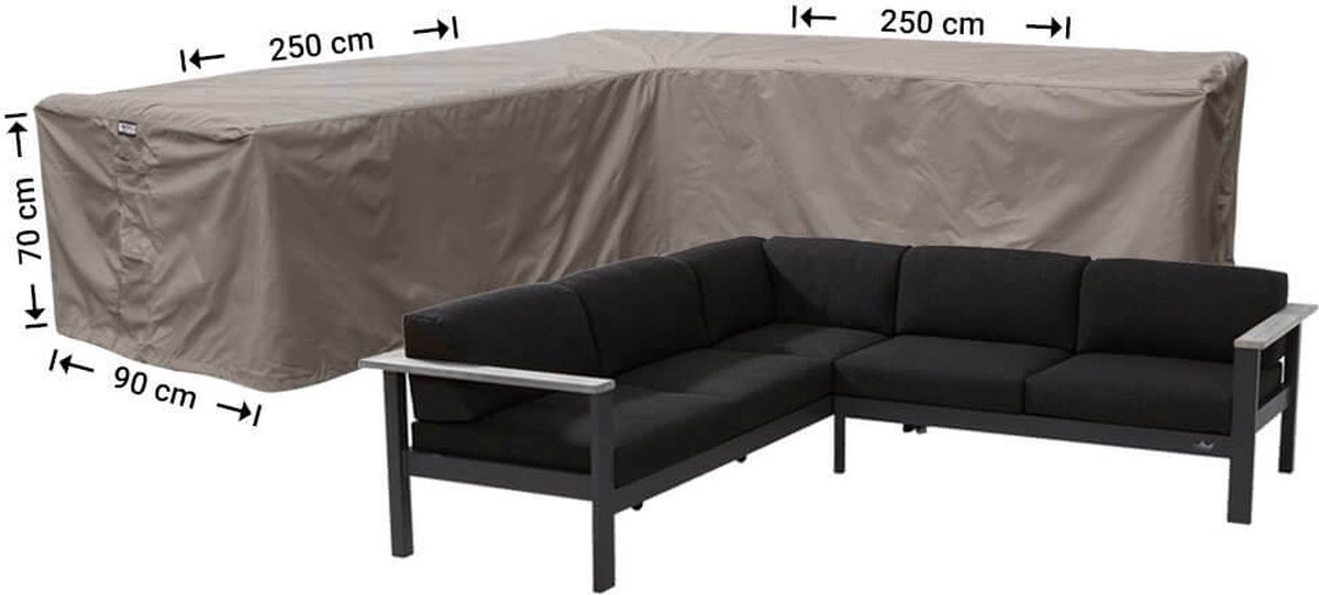 Raffles Covers beschermhoes loungeset / hoekbank (L-vorm) - 250 x 250 H ...