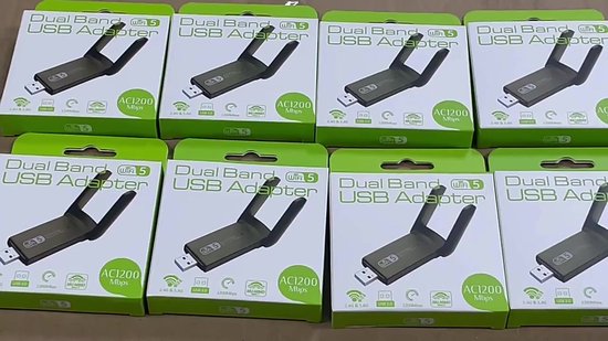 MegaDepot - wifi usb adapter - snel internet - 2,4/5,8 1200M - wifi usb ...
