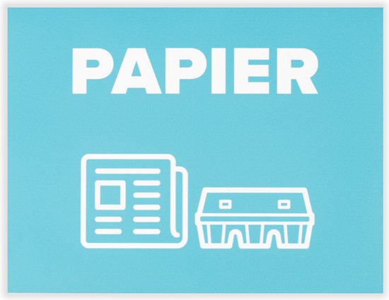 Afvalstickers Papier - 25 x 19 cm - Container stickers - Kliko stickers ...