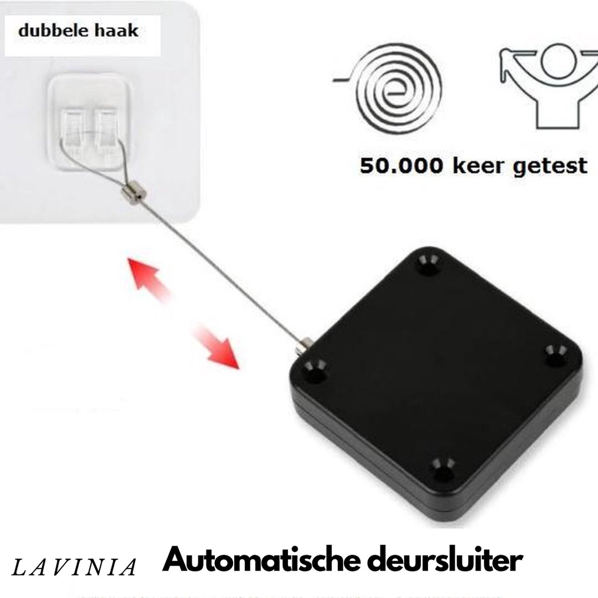 Lavinia - Automatische Deursluiter - Zwart - Deurdranger - Zelfsluitend ...