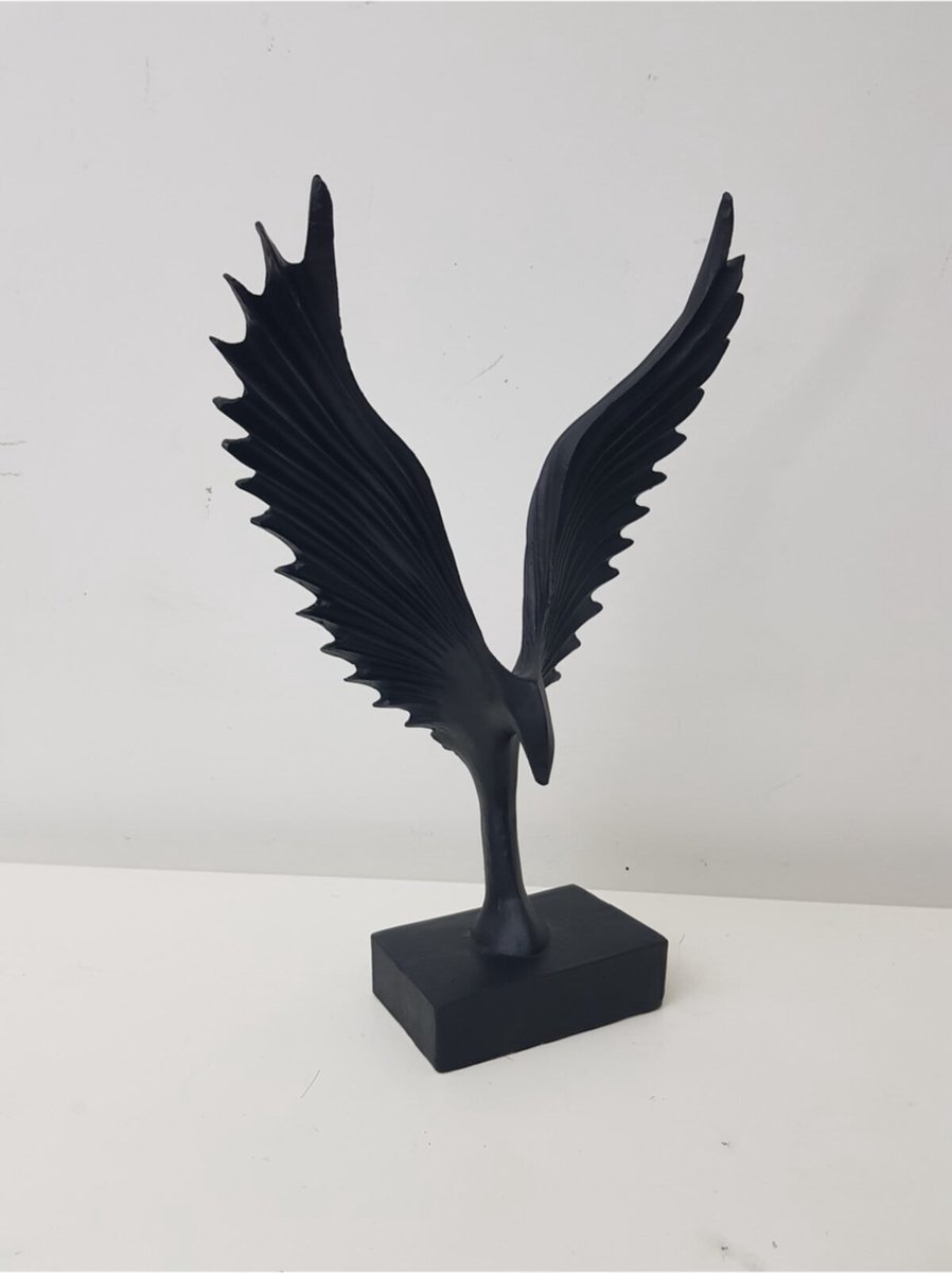 Feniks Beeldje - Decoratie - Statue - Zwart | bol.com