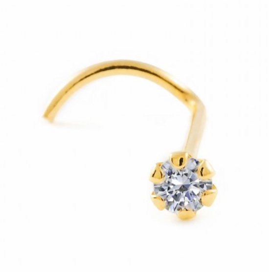 La Rosa Princesa Neuspiercing 9 Karaat Goud 2mm Neus screw | bol