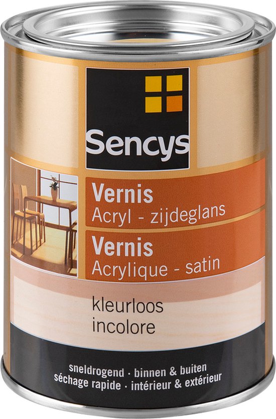 Sencys Vernis Acryl Zijdeglans Kleurloos 500ml | bol