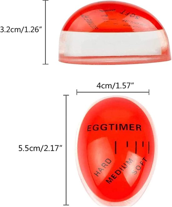 4 Stuks - Ei Timers - Warmtegevoelige Eierkoker - Kleur Veranderende Ei Wekker - Ei... | bol
