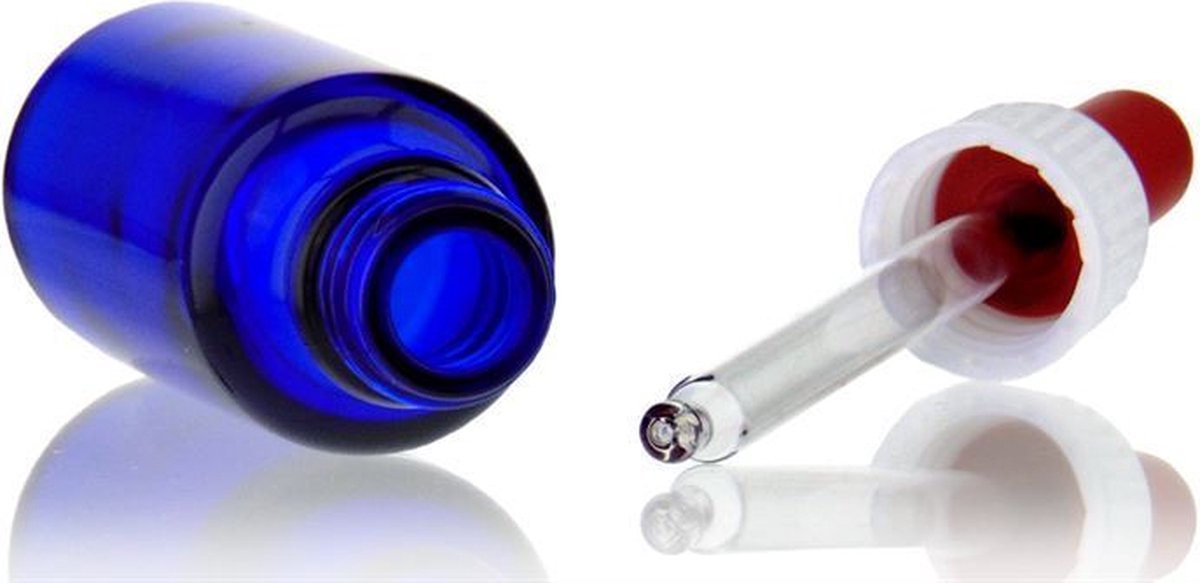 10 stuks - 30ml blauw medicijn flesje met pipet | bol.com