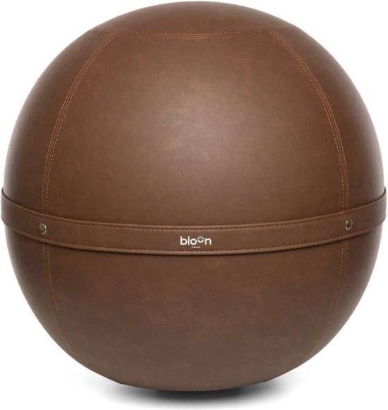 Bloon Paris zitbal Leer Mokka 55 cm - Luxe yogabal | bol.com