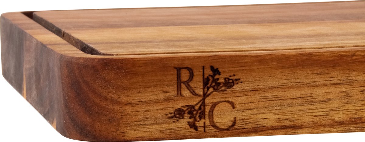 ROODICO Snijplank van Acacia hout diepe sapgroef (37x25x3 ...