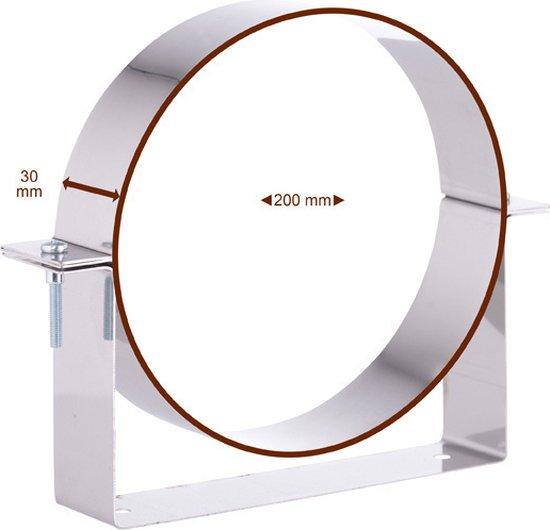 Support mural inox Ø200mm | bol.com