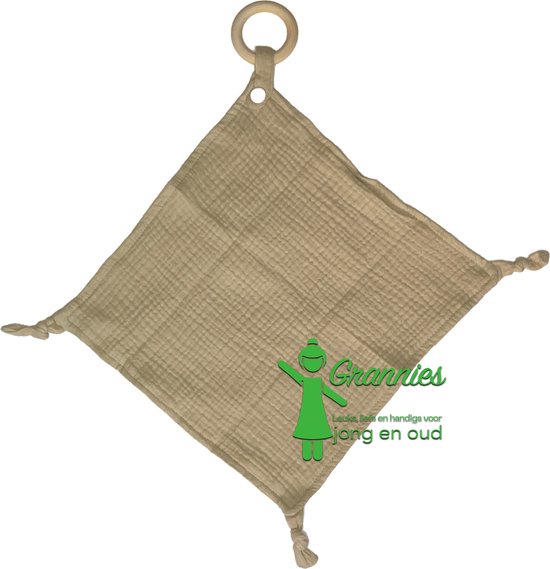 Grannies - Cuddle - Speendoek - Heerlijke Baby Knuffel Doek met houten ...