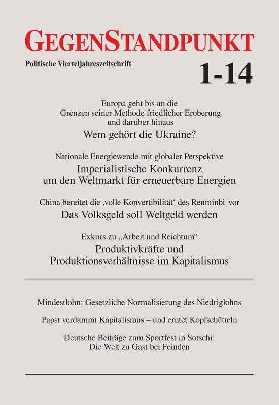 GegenStandpunkt - GegenStandpunkt 1-14 (ebook) | 9783929211481 | Boeken ...
