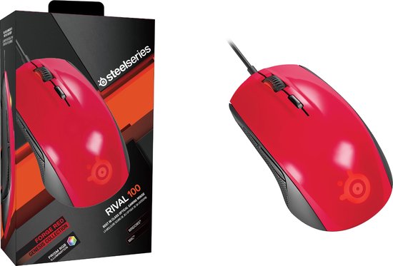 SteelSeries Rival 100 - Gaming Muis - 4000 DPI - Forged Red | bol