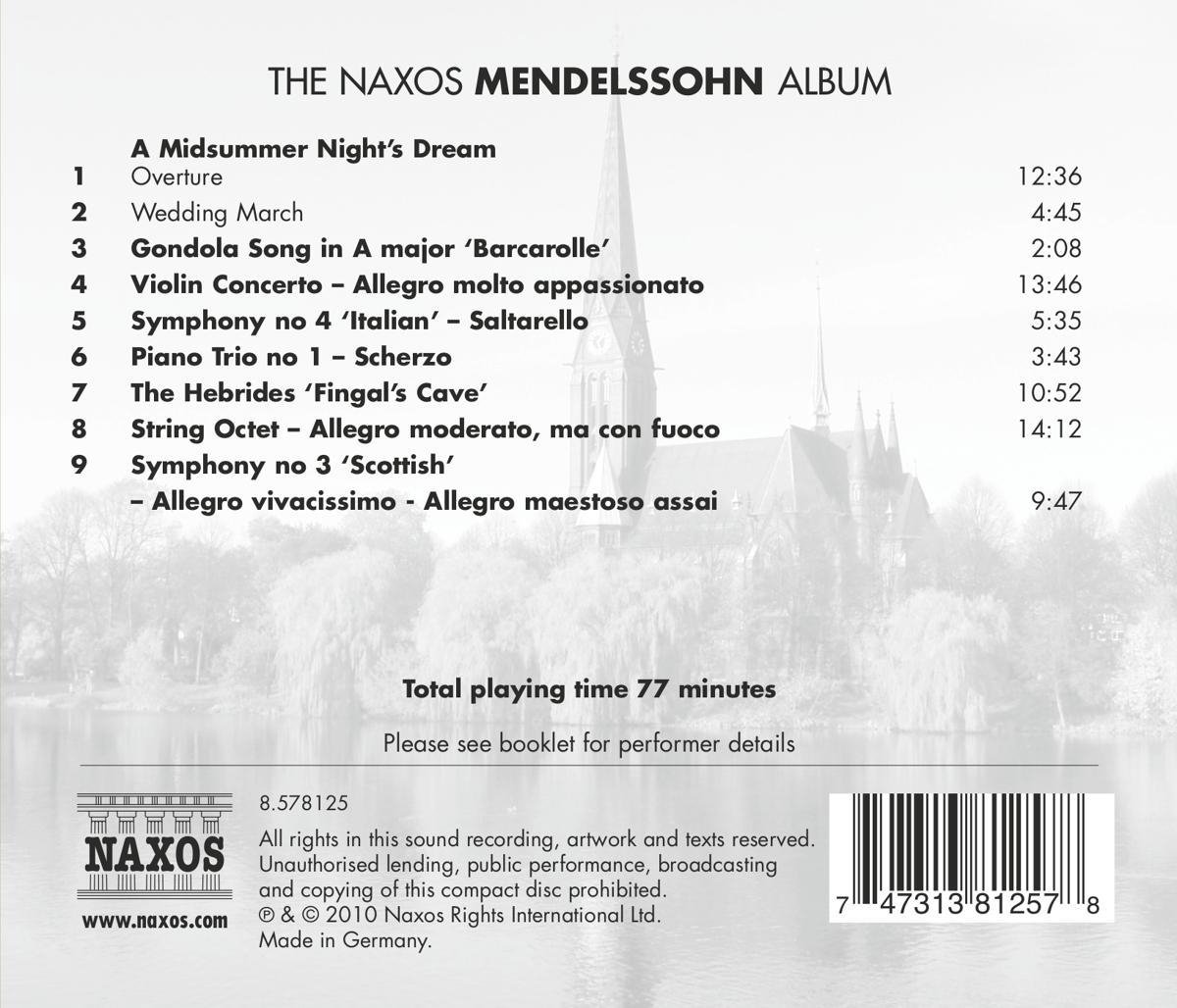 Naxos Mendelssohn Album, Various | CD (album) | Muziek | bol.com