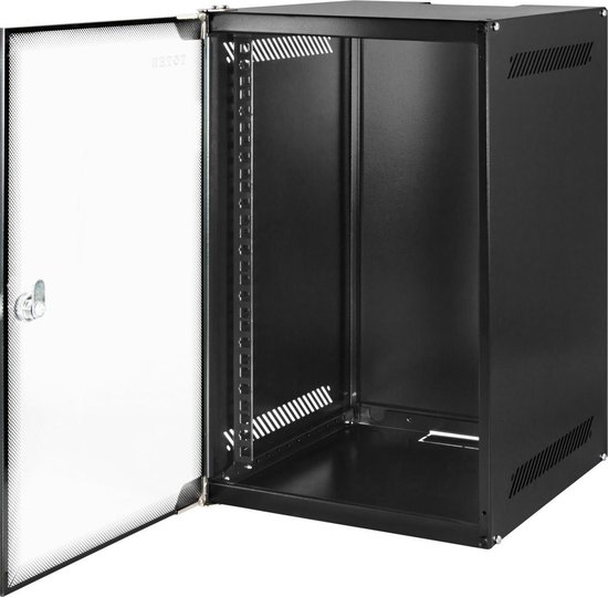 Alfaco 10-3306, 6U, 10" Serverkast met glazen voordeur en slot ...