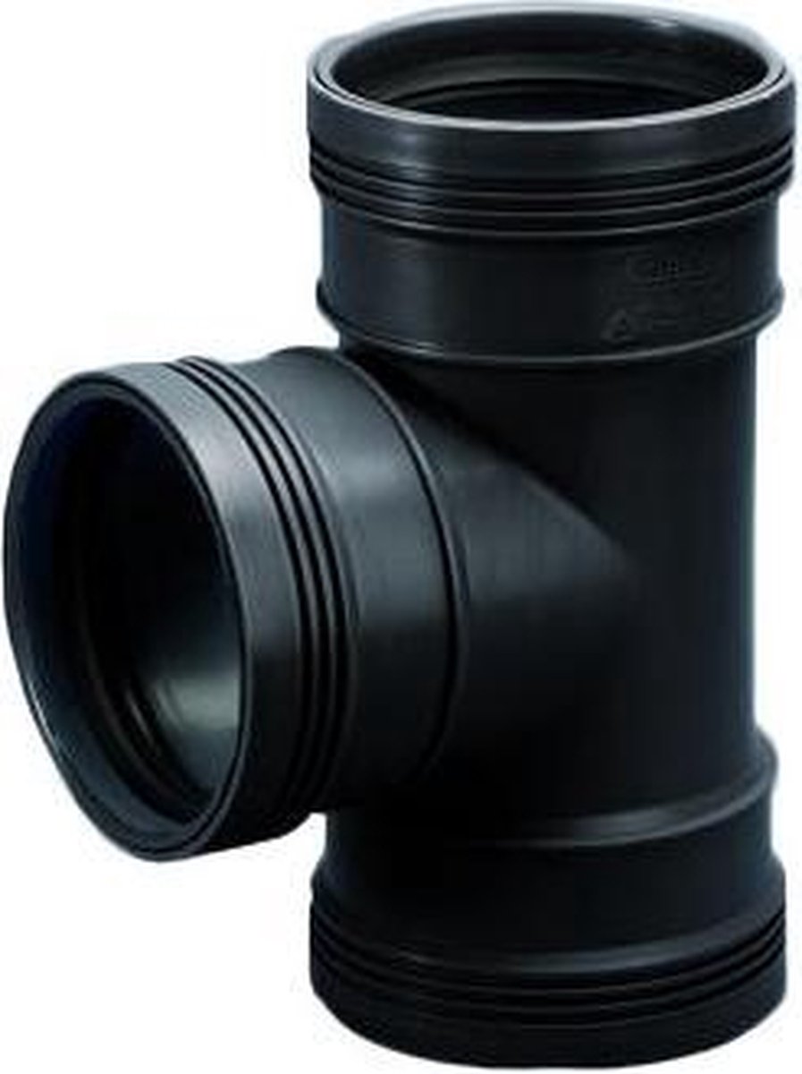 Wavin T-Stuk 87° 3 x Manchet Zwart 110mm | bol.com