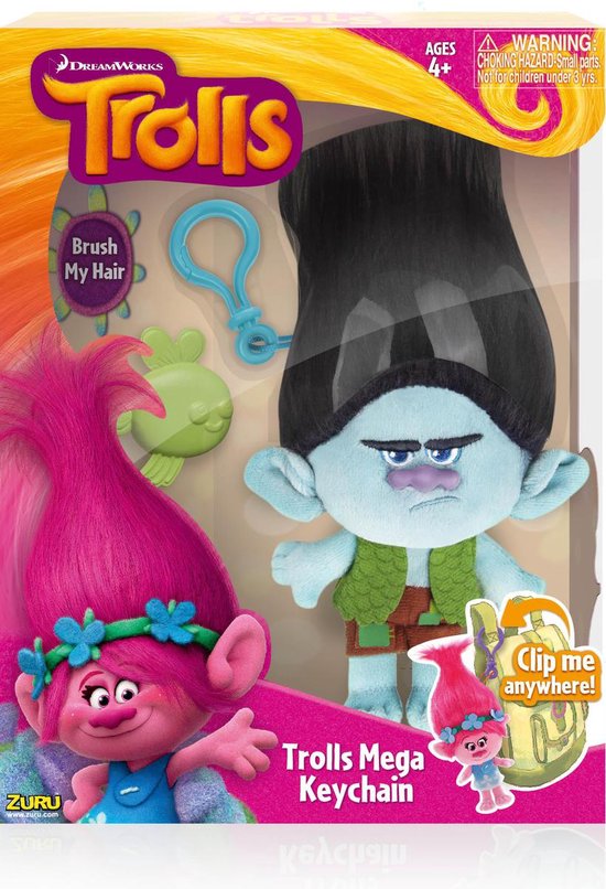 Trolls Grumpy Branch Sleutelhanger Knuffel - 22 cm | bol.com