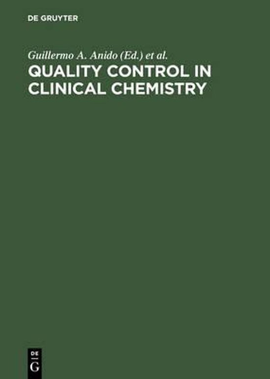 Quality Control in Clinical Chemistry | 9783110066920 | Boeken | bol.com