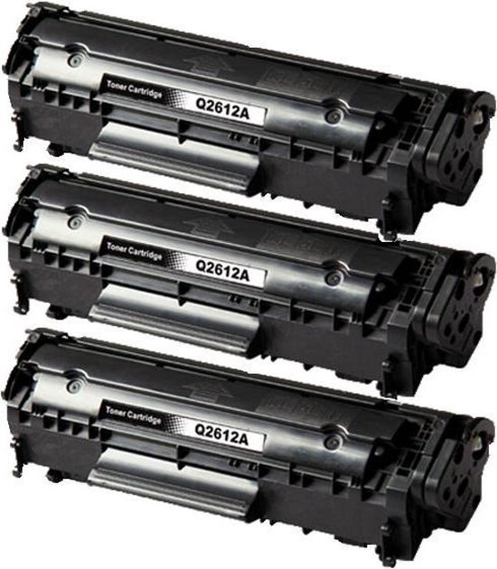 HP Huismerk Toner MediaHolland 12A Q2612A Zwart Set van 3 stuks | bol.com