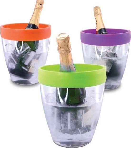 Pulltex ICE BUCKET Silicone transparant + paarse rand | bol