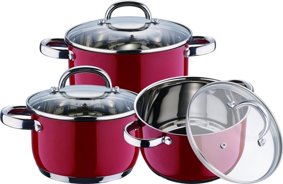 Kaiserhoff Stainless rood steel cookware set | bol